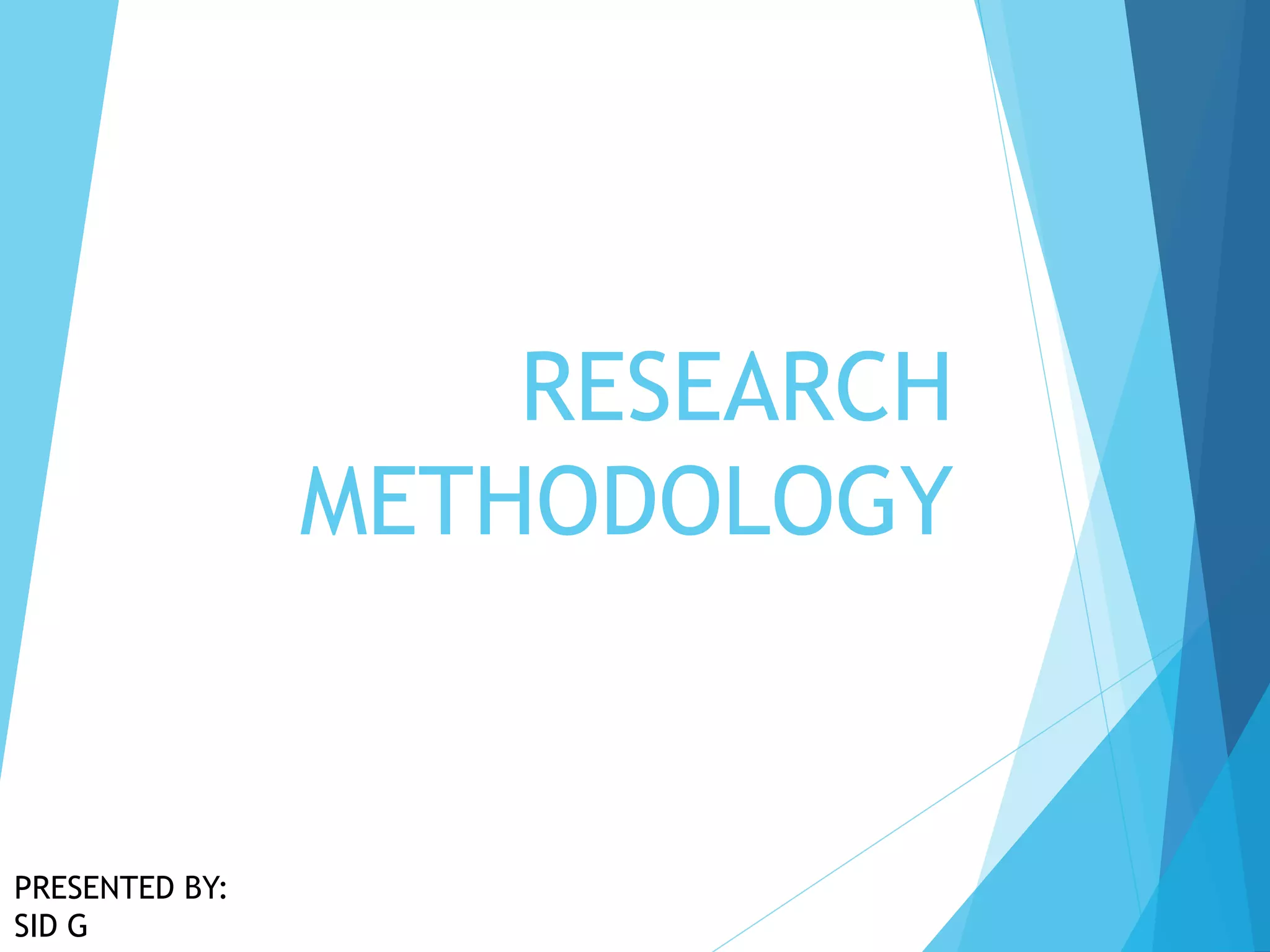 Methodology In Research