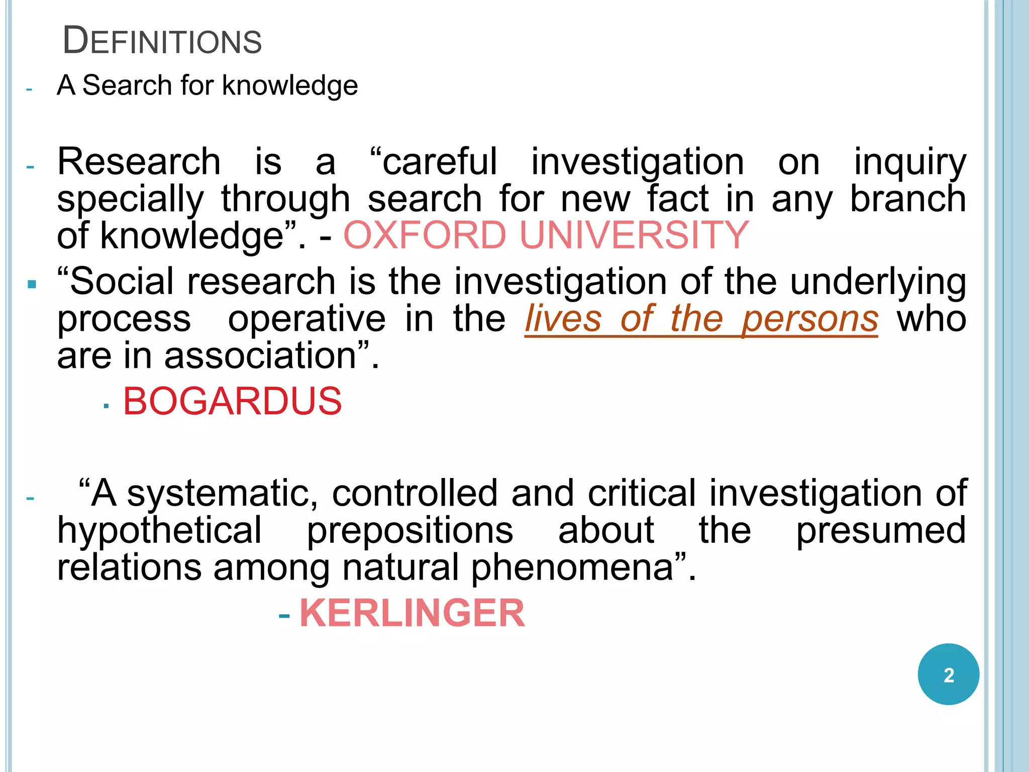 Process of Research- Stages in Social Science Research | PPT