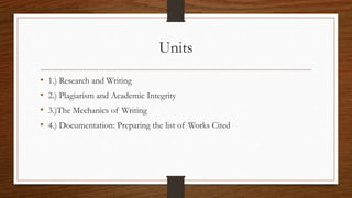 Unit 1 Research and Writing | PPTX | Technology & Computing