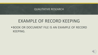 Qualitative Research Methods | PPTX