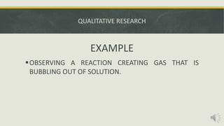 Qualitative Research Methods | PPTX | Science
