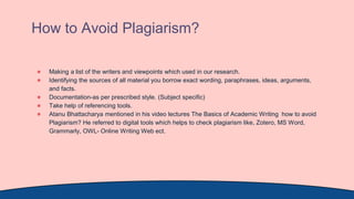 Plagiarism And Related Issues Of Plagiarism Research methodology | PPT