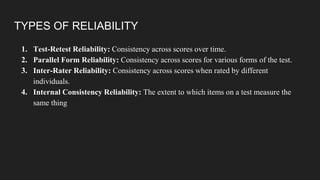 Reliability and Validity types and example.pptx
