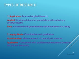 Introduction about research methodology explained in simple language. | PPT