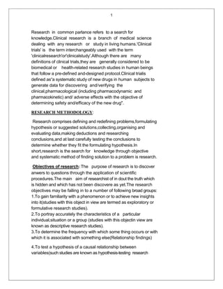 Research methodology of clinical study design | PDF