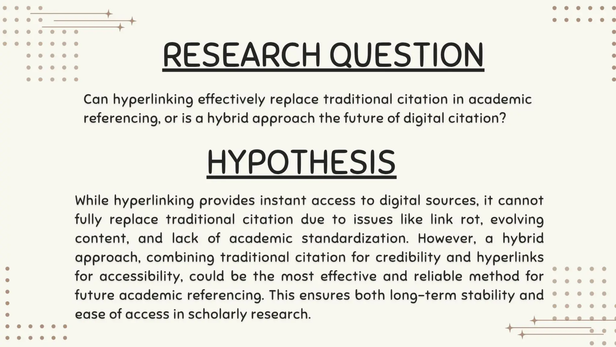 Hyperlinking Vs. Traditional Citation: The Future of Digital Referencing | PDF