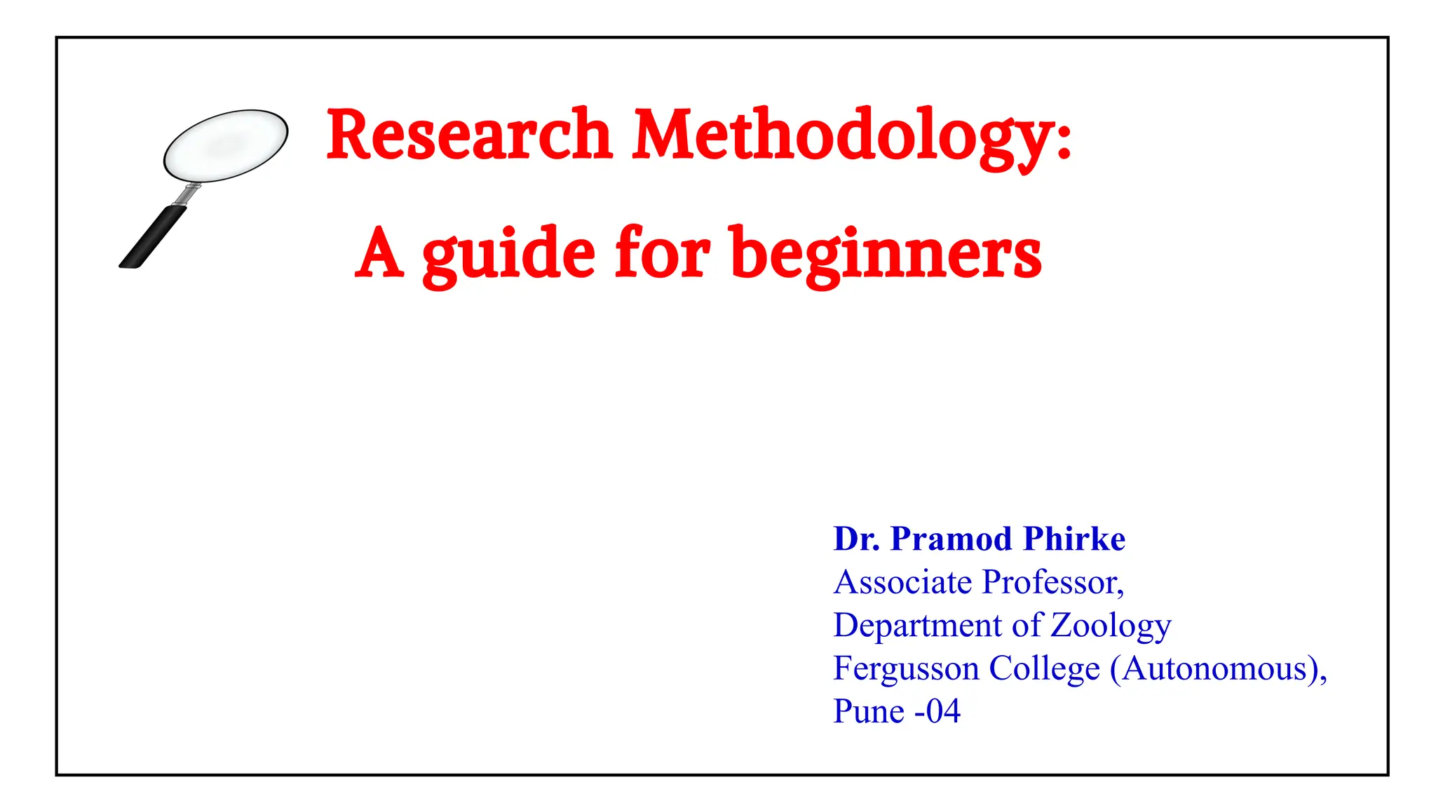 Research methodology: A guide for beginners | PDF