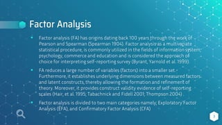 Exploratory Factor Analysis; Concepts and Theory | PPT