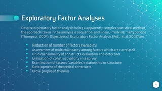 Exploratory Factor Analysis; Concepts and Theory | PPT