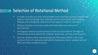 Exploratory Factor Analysis; Concepts and Theory | PPT