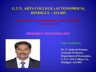 Research Methodology - Introduction and Concepts of Research ...