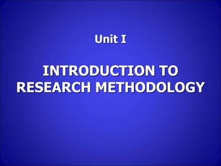 Research Methodology - Introduction and Concepts of Research ...