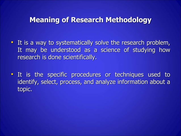 Research Methodology - Introduction and Concepts of Research ...