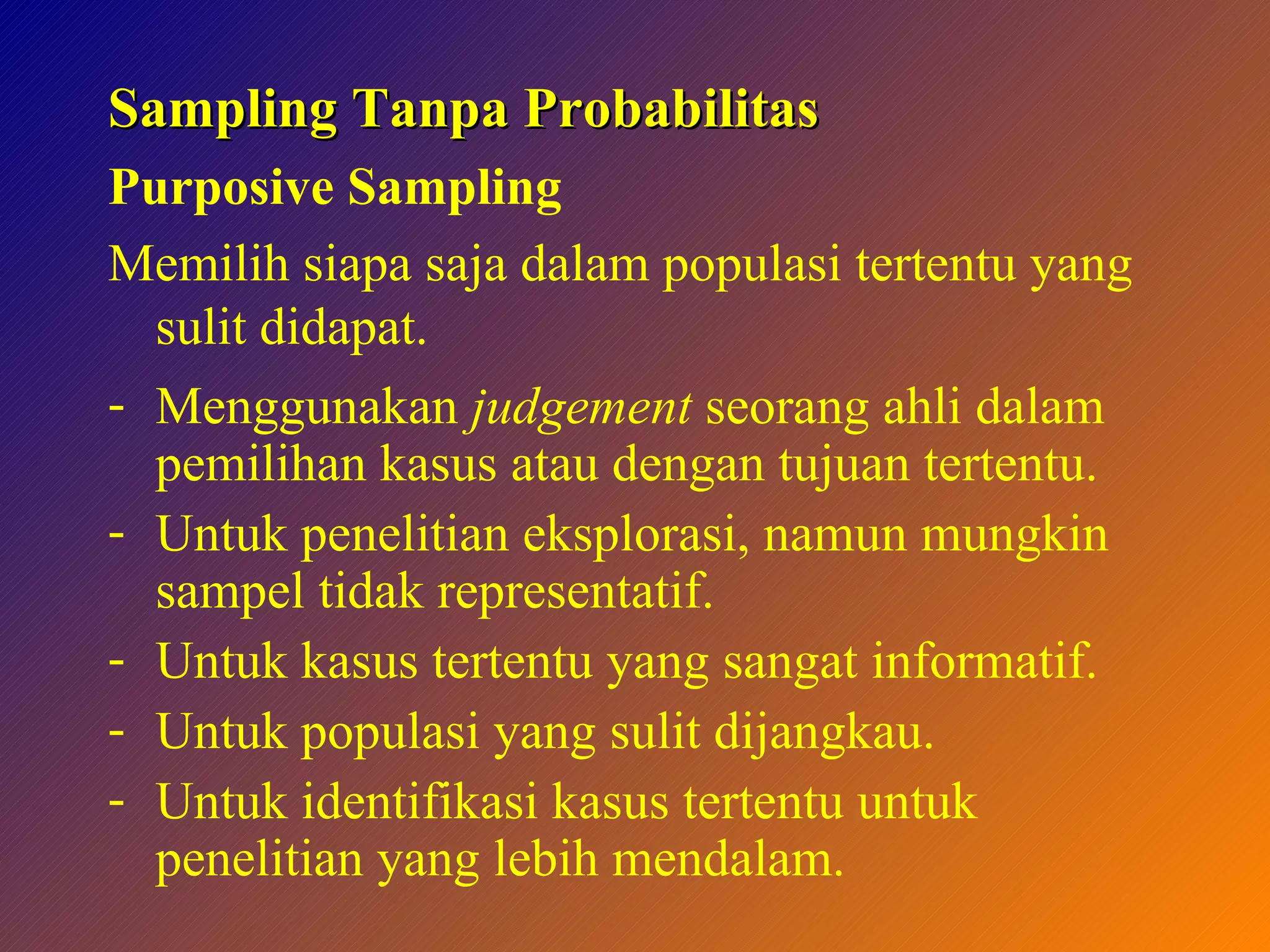 Research Methodology Sampling Ppt
