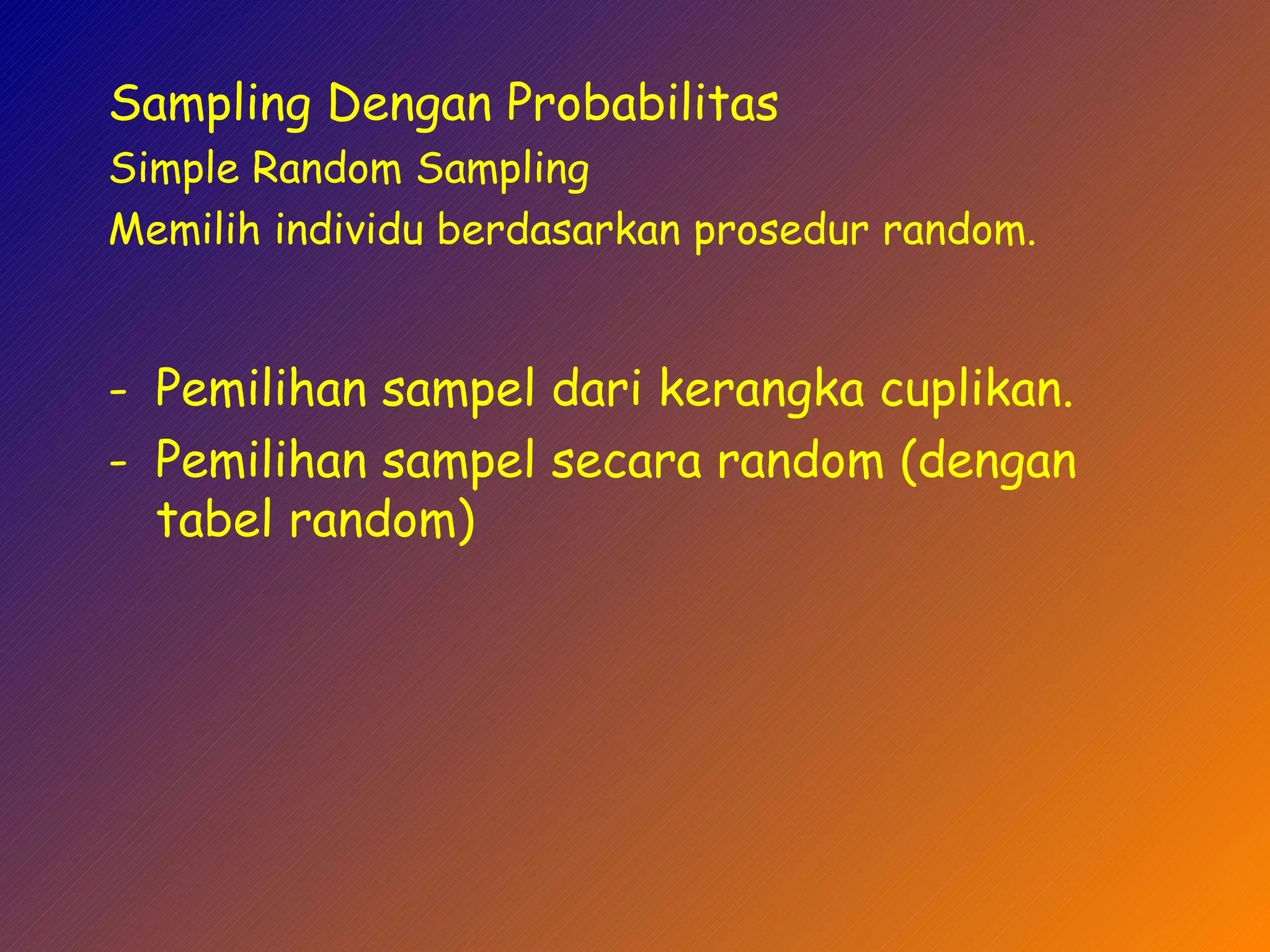Research Methodology Sampling Ppt