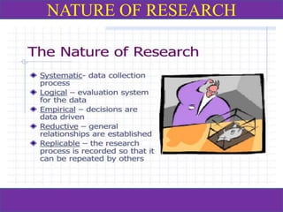 Research methodology introduction & types of research | PPT