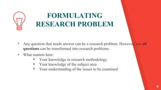 Research methodology the research process | PPT