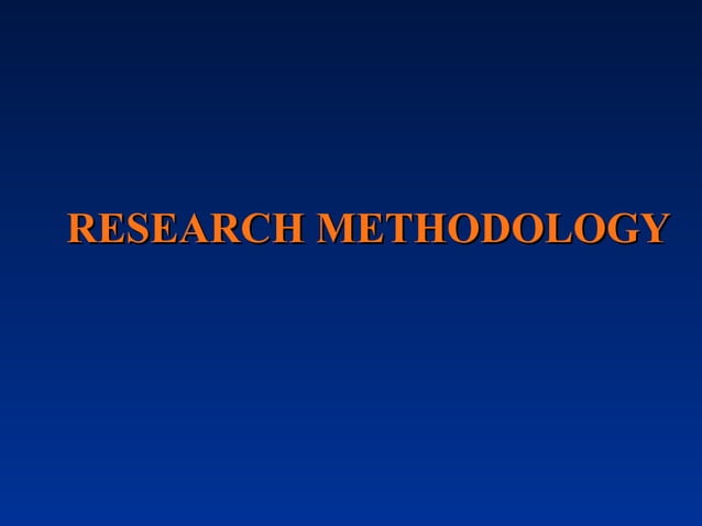 Research methodology unit-1 | PPT