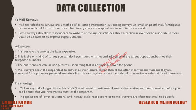 Research methodology unit ii-data collection | PPT