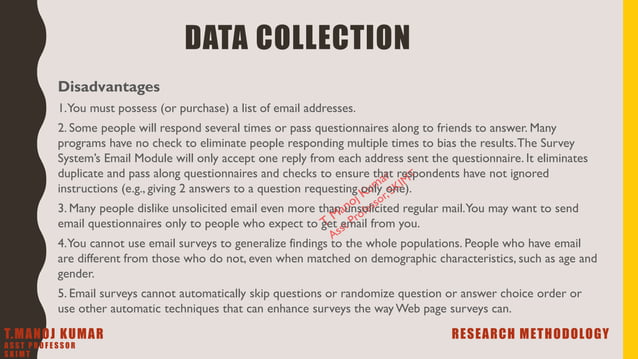 Research methodology unit ii-data collection | PPT