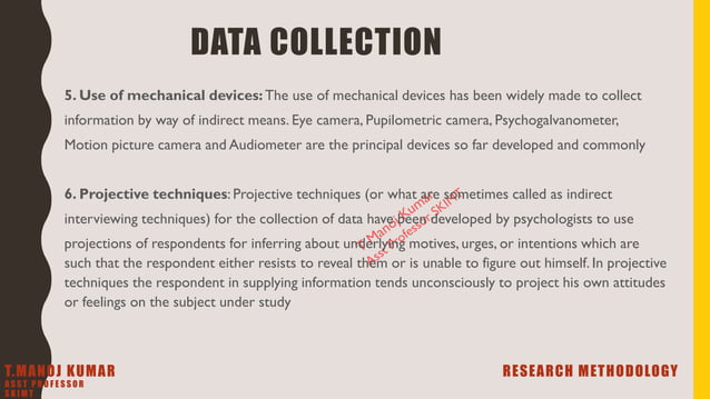 Research methodology unit ii-data collection | PPT