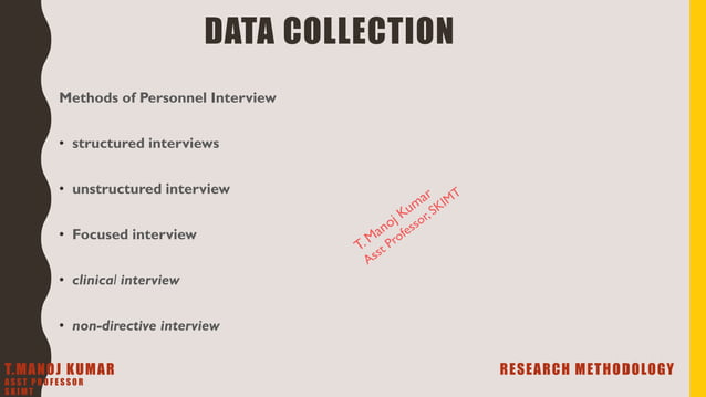 Research methodology unit ii-data collection | PPT