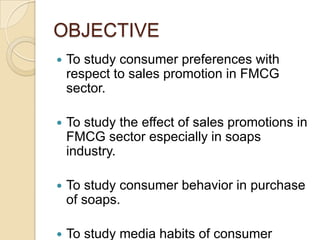 role of sales promotion in FMCG Sector (Bathing Soaps) | PPTX