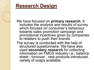 role of sales promotion in FMCG Sector (Bathing Soaps) | PPTX