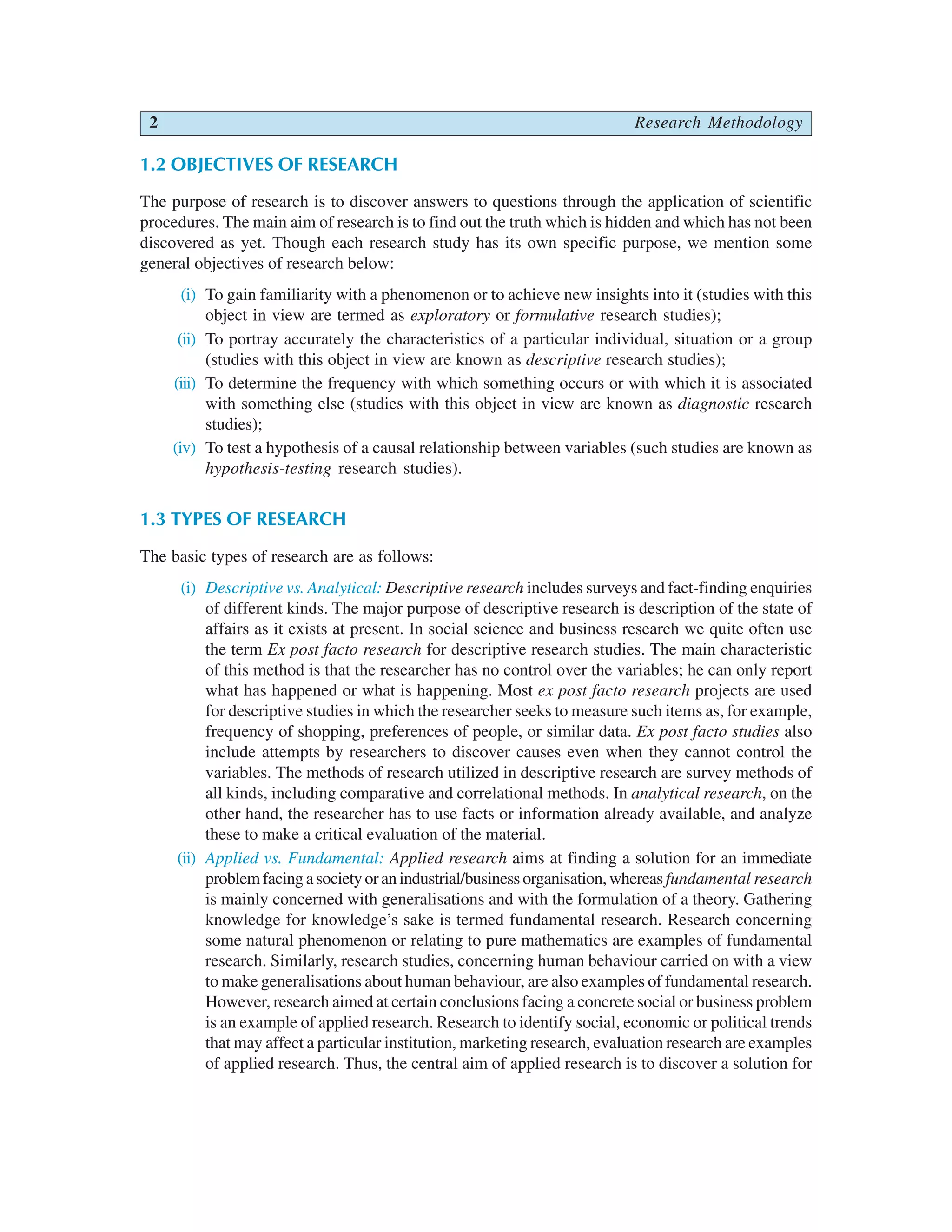 Research methodology 1 | PDF