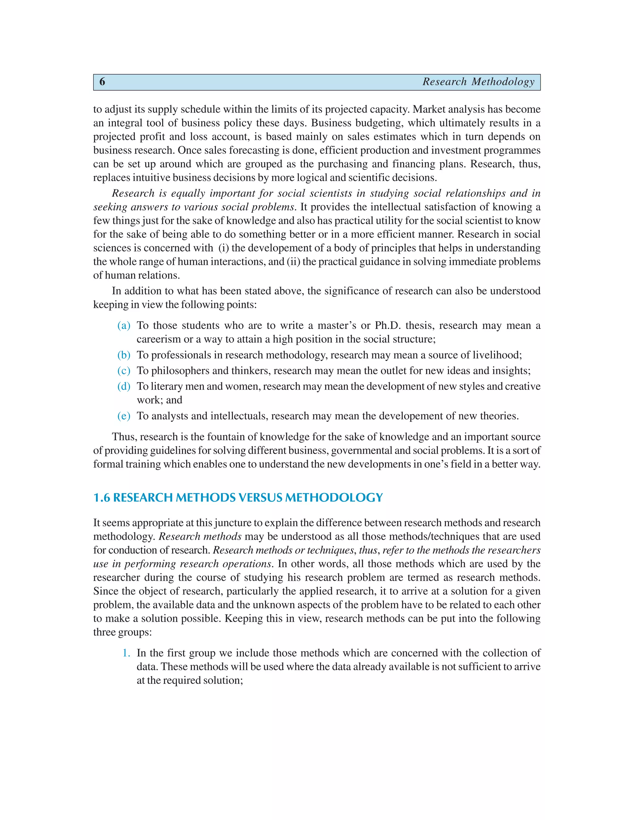 Research methodology 1 | PDF