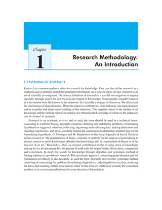 Research methodology 1 | PDF