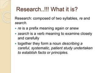 Research Methodology Basics - I | PPTX