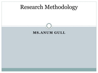 Research Methodology in psychology presentation | PPT