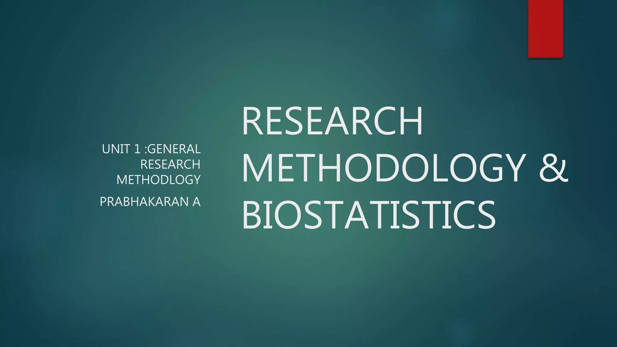 Research methodology & biostatistics | PPTX | Medical Health