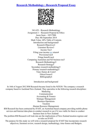 Research Methodology Essay | PDF