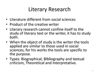 Research methodology for research in english | PPTX