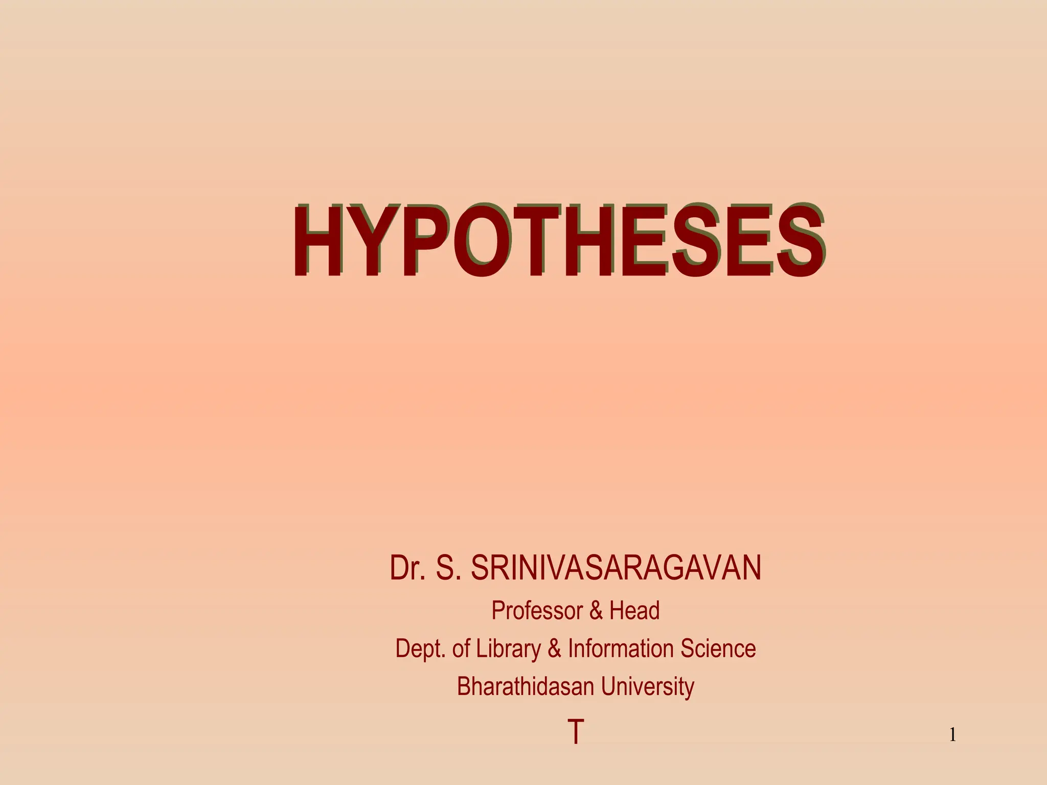 Research Methodology Hypothesis Testing Ppt