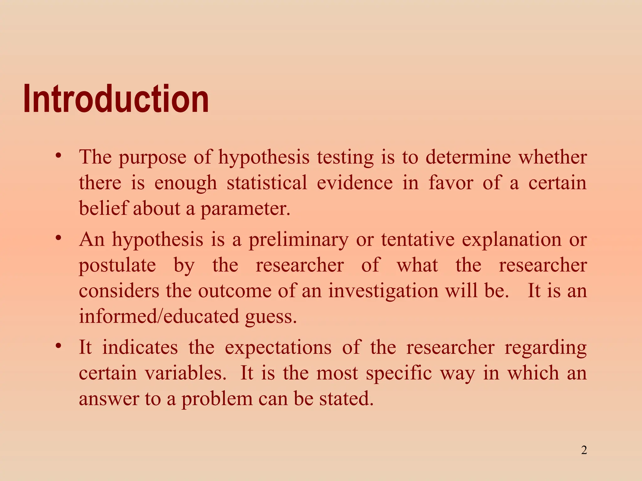 Research Methodology Hypothesis Testing Ppt