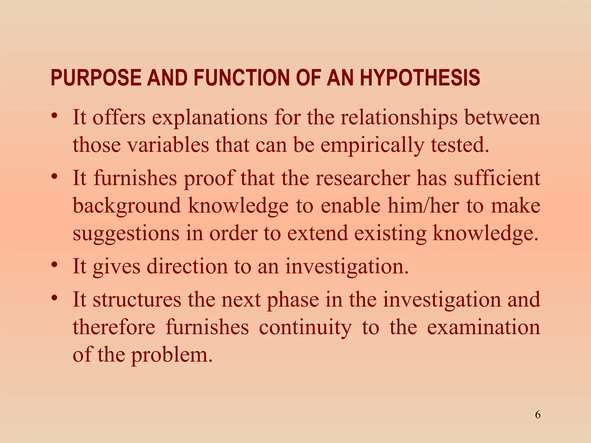 Research Methodology hypothesis testing. | PPT