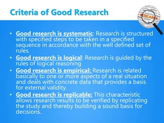 Research Methodology Part I | PPTX
