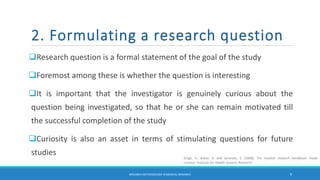 Research methodology in medical research | PDF