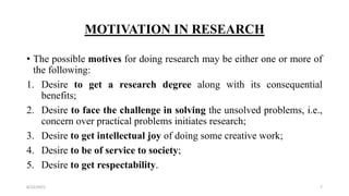 Research methodology introduction & Types of Research | PDF