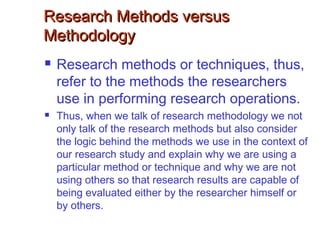 Research methodology introduction ch1 | PPT
