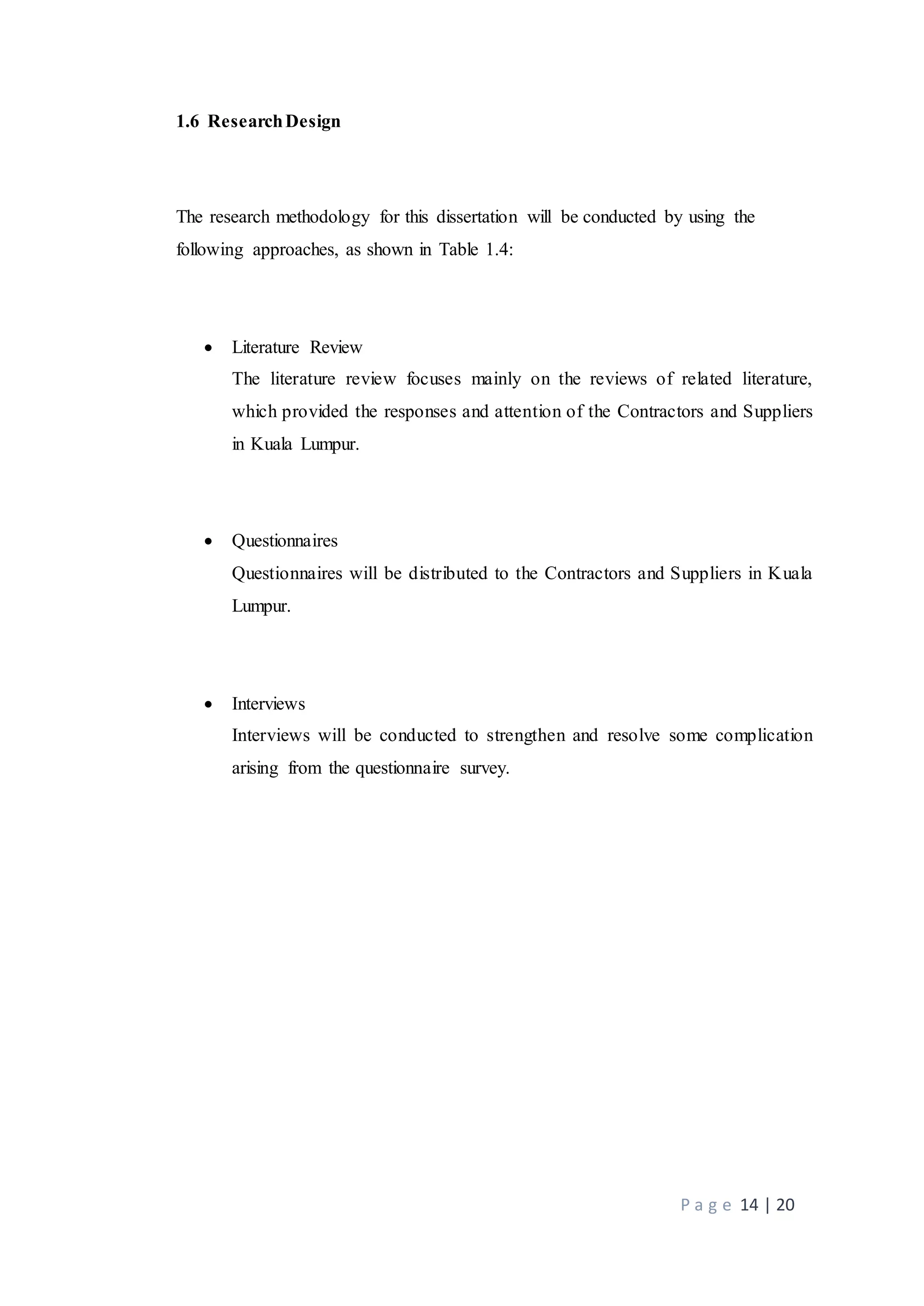 Research Methodology：Introduction (Chapter 1) | DOCX | Construction ...