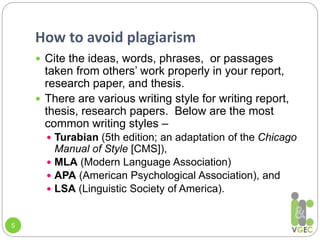 Research Methodology-03: Plagiarism | PPTX