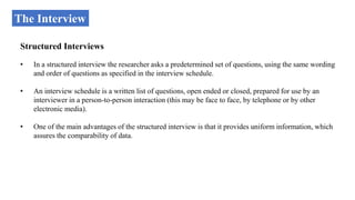 Methods of Data Collection - Presentation | PPTX