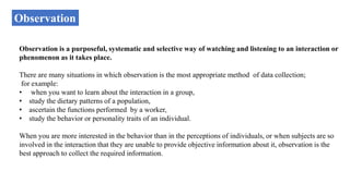 Methods of Data Collection - Presentation | PPTX