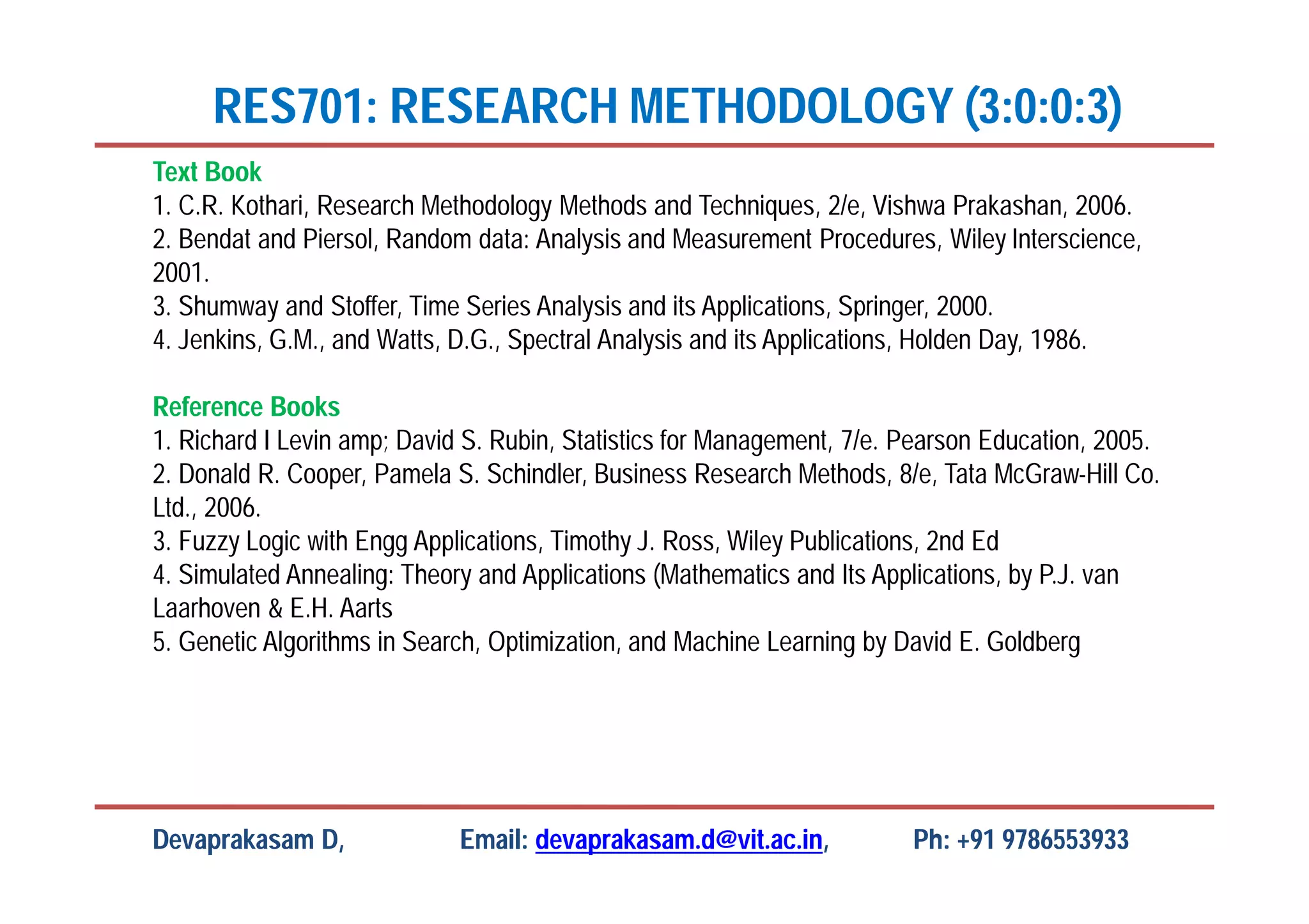 RES701 Research Methodology Lecture1 | PDF