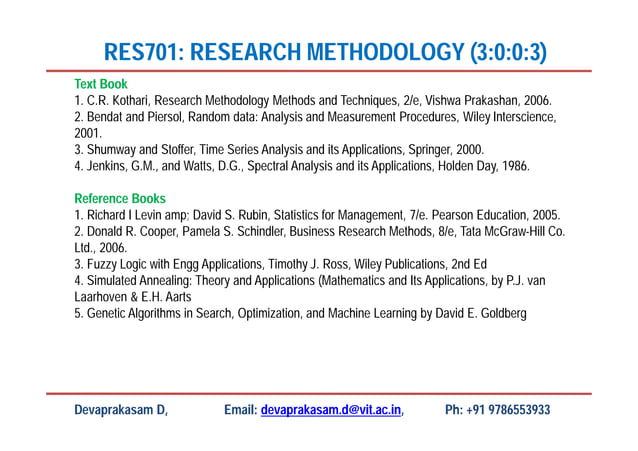 RES701 Research Methodology Lecture1 | PDF | Education