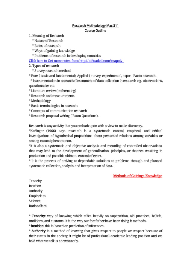 Research methodology | PDF